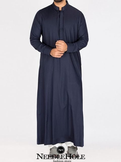 Navy blue Arabic jubba | African Muslims jubba | Moroccan thobe